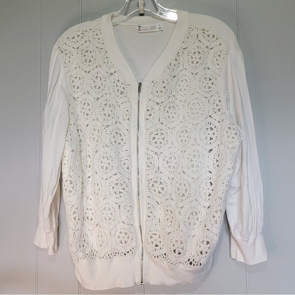 7Th Avenue Design Studio | Sweaters | 7th Avenue White Knit Cardigan ...